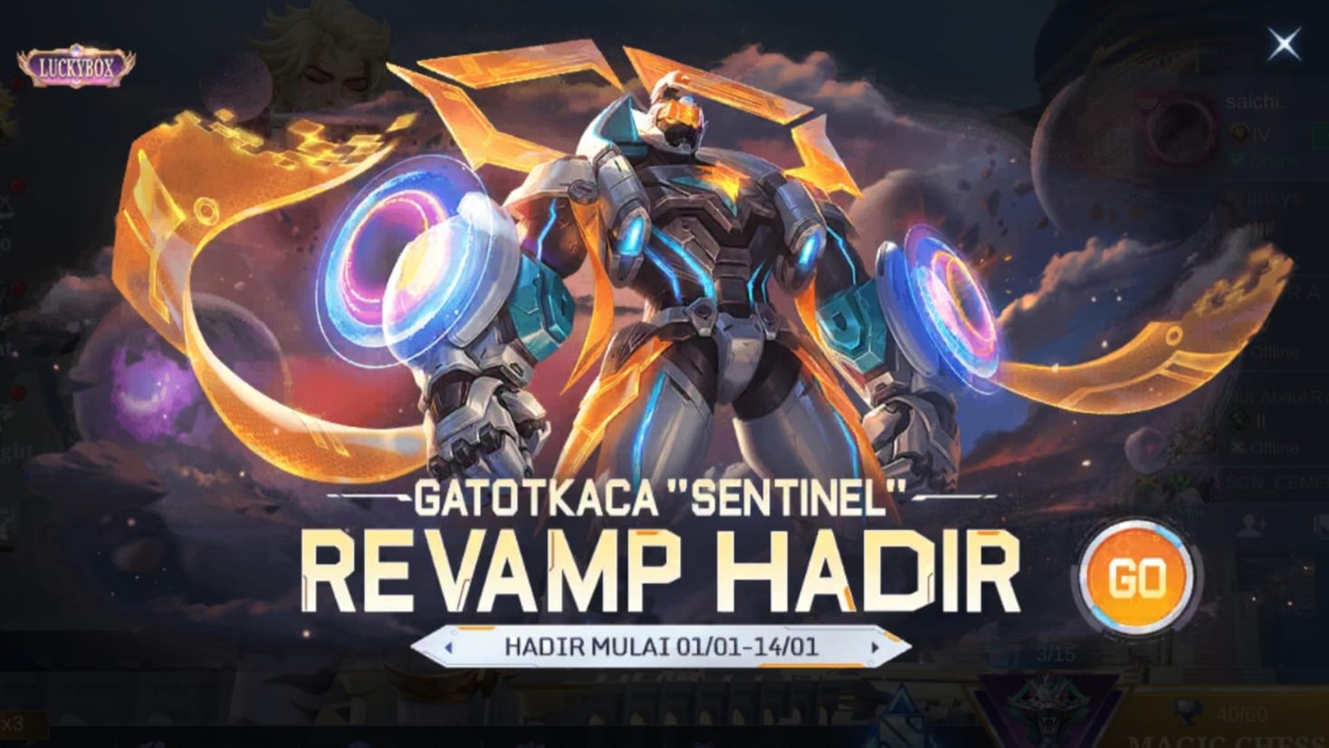 Skin Lucky Box Gatot Kaca Sentinel Mobile Legends MLBB, Ini Cara ...