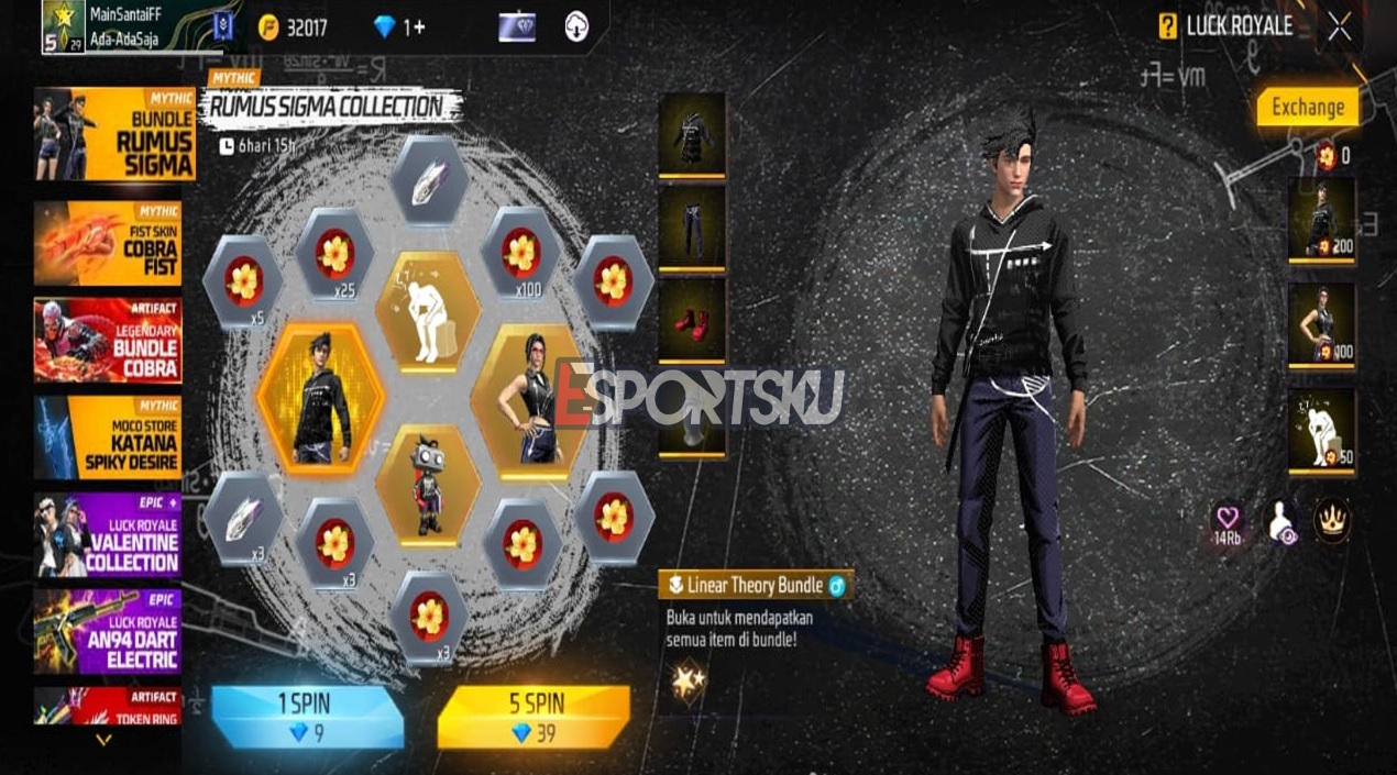 8 Cara Dapatkan Bundle Linear Theory Free Fire (FF) – Esportsku