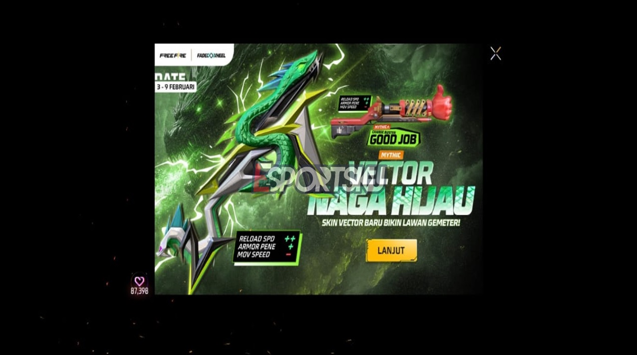 Skin Vector Naga Hijau Free Fire (FF) Bikin Lawan Takjub! Begini Cara ...