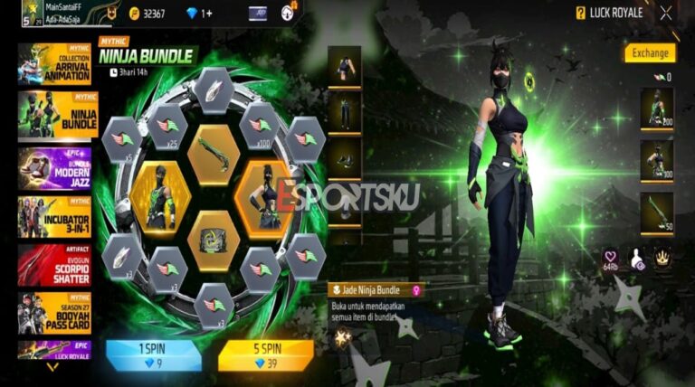 7 Cara Dapatkan Bundle Jade Ninja Free Fire (FF) – Esportsku