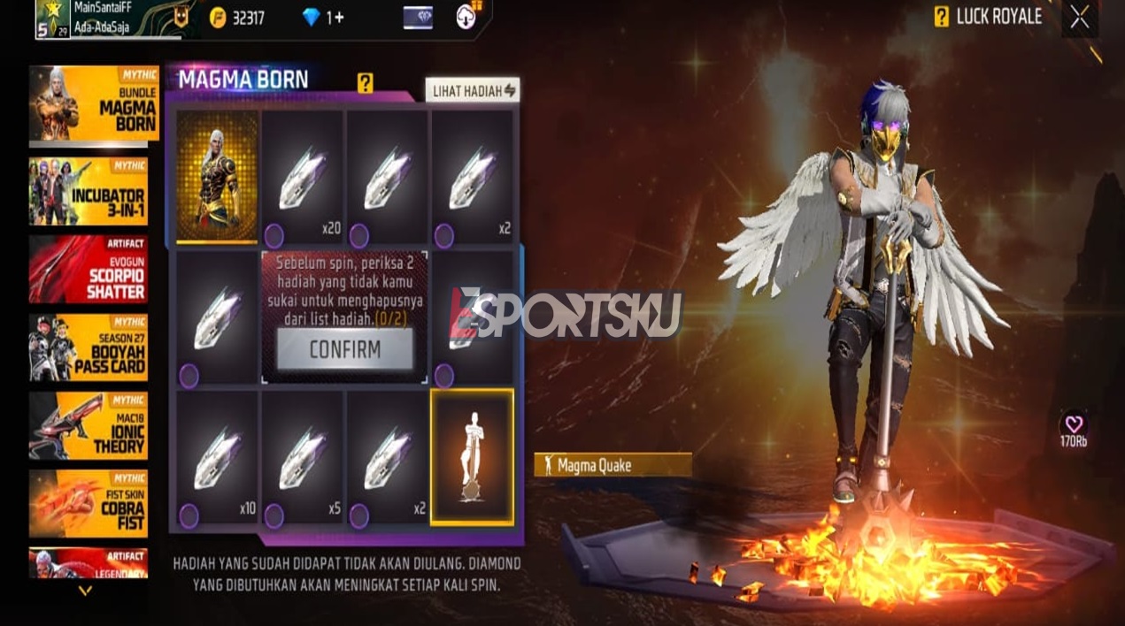 Cara Dapatkan Emote Magma Quake Free Fire (FF) – Esportsku