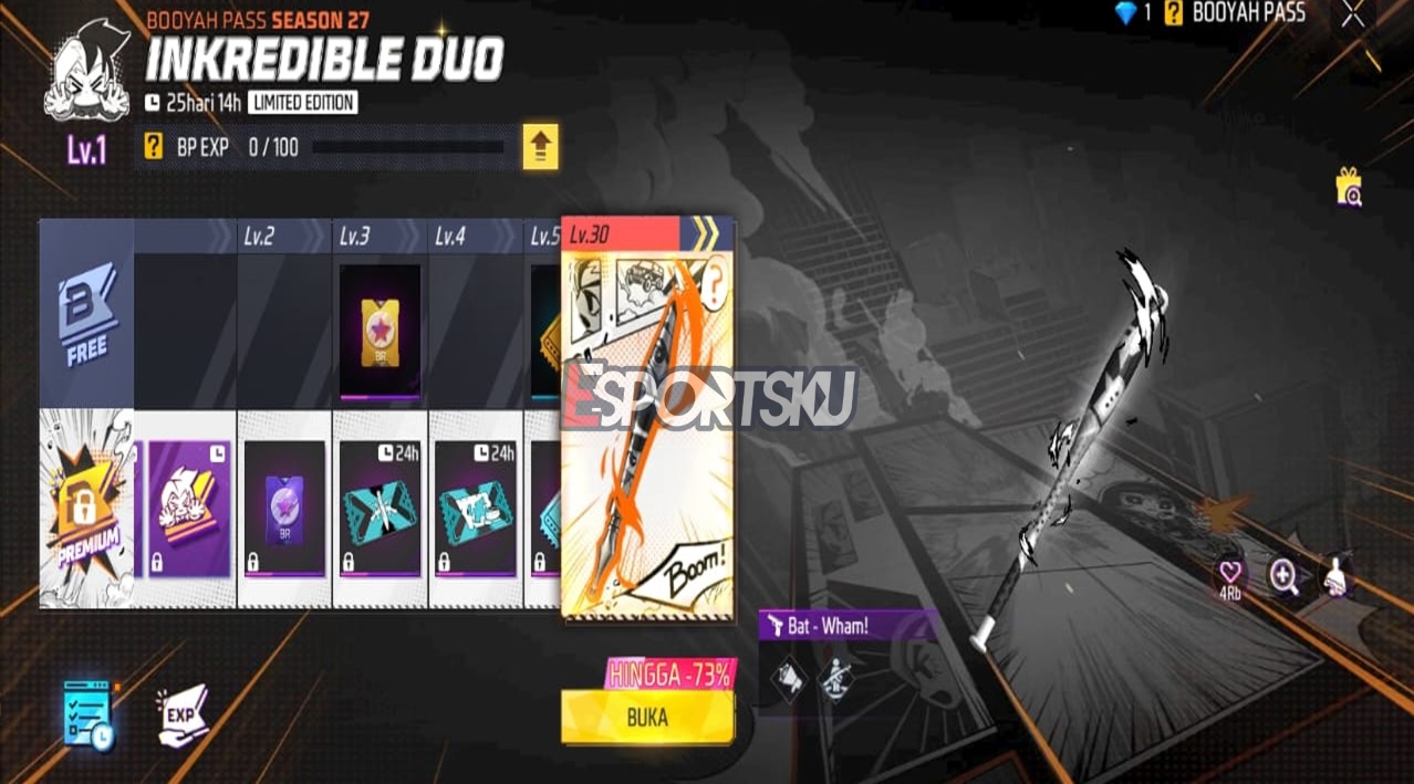 Cara Dapatkan Skin Bat Wham Free Fire (FF) – Esportsku