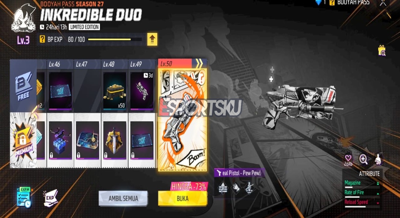 Skin Heal Pistol Pew Pew Free Fire (FF), Ini Cara Dapatkan dan Harganya ...