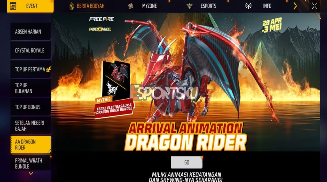 7 Cara Dapatkan Arrival Animation Dragon Rider Free Fire (FF) – Esportsku