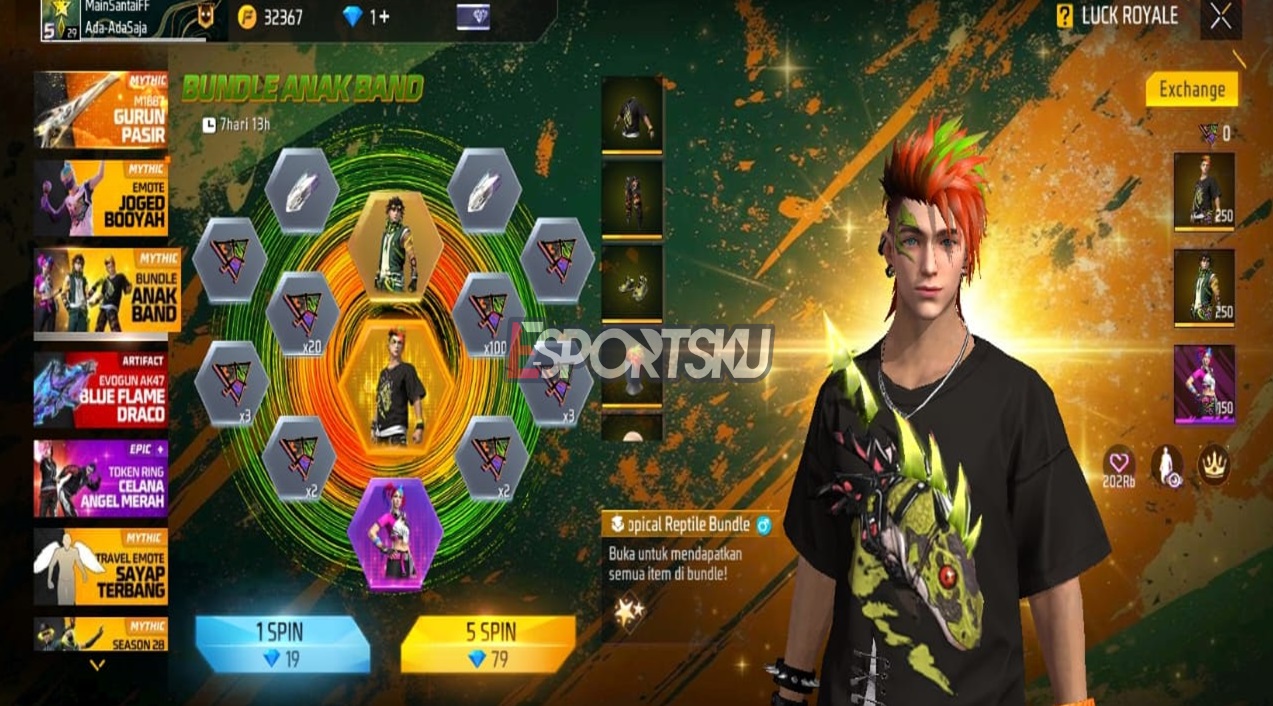 Bundle Tropical Fangs Free Fire (FF), Ini Cara Mudah untuk Dapatkannya ...