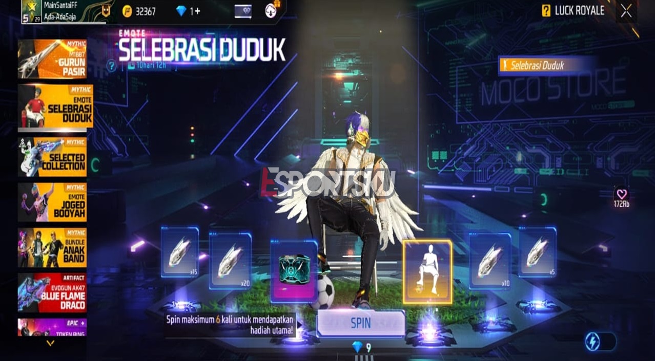 7 Cara Dapatkan Emote Selebrasi Duduk Free Fire (FF) – Esportsku