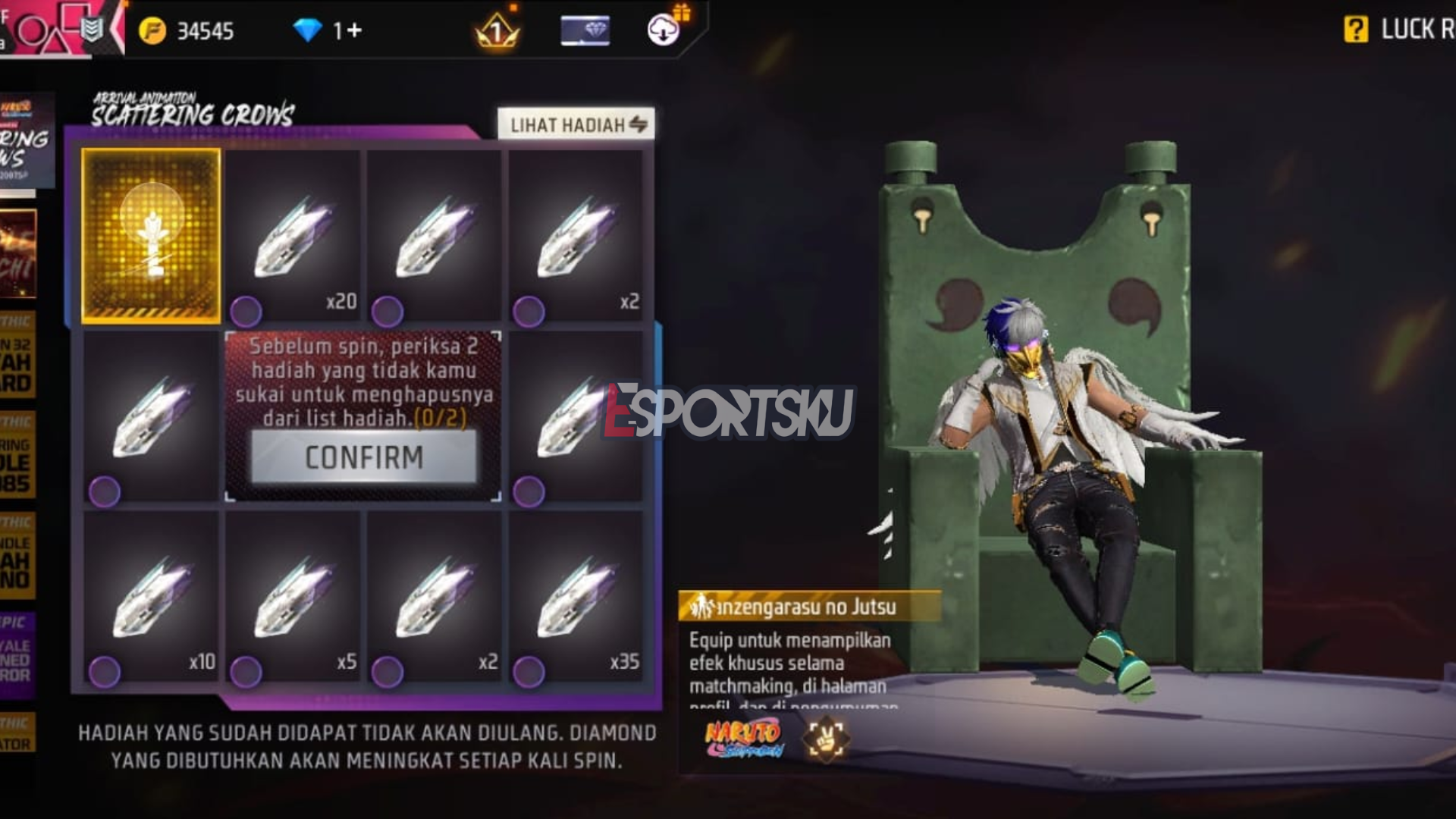Cara Dapatkan Emote Sanzengarasu No Jutsu Free Fire (FF) – Esportsku