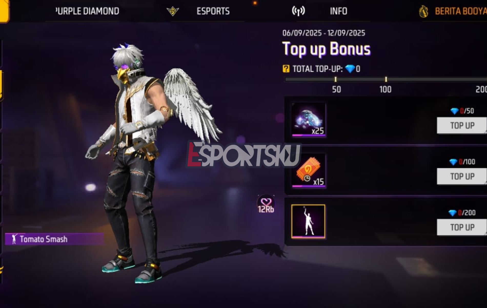 Cara Dapatkan Emote Tomato Smasher Free Fire (FF) – Esportsku